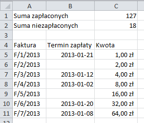Mobilo » Blog Archive » Excel: Suma niepustych komórek – formuła tablicowa
