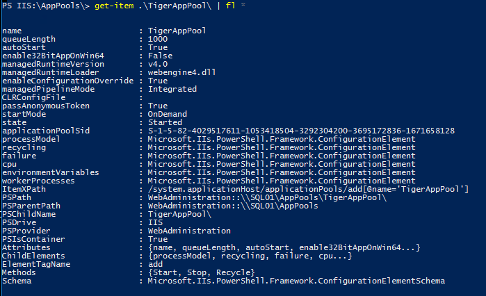 Mobilo » Blog Archive » PowerShell i IIS 13: Właściwości WebApplicationPool